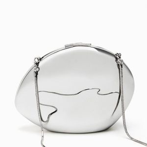 Zara | Bags | Zara Metallic Box Bag Silver | Poshmark